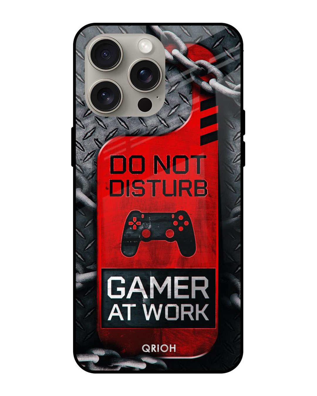 Buy Do Not Disturb Premium Glass Case for Apple iPhone 15 Pro Max (Shock Proof, Scratch ...