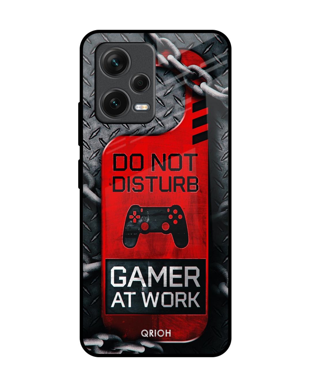 Buy Do Not Disturb Premium Glass Case for Redmi Note 12 5G (Shock Proof ...