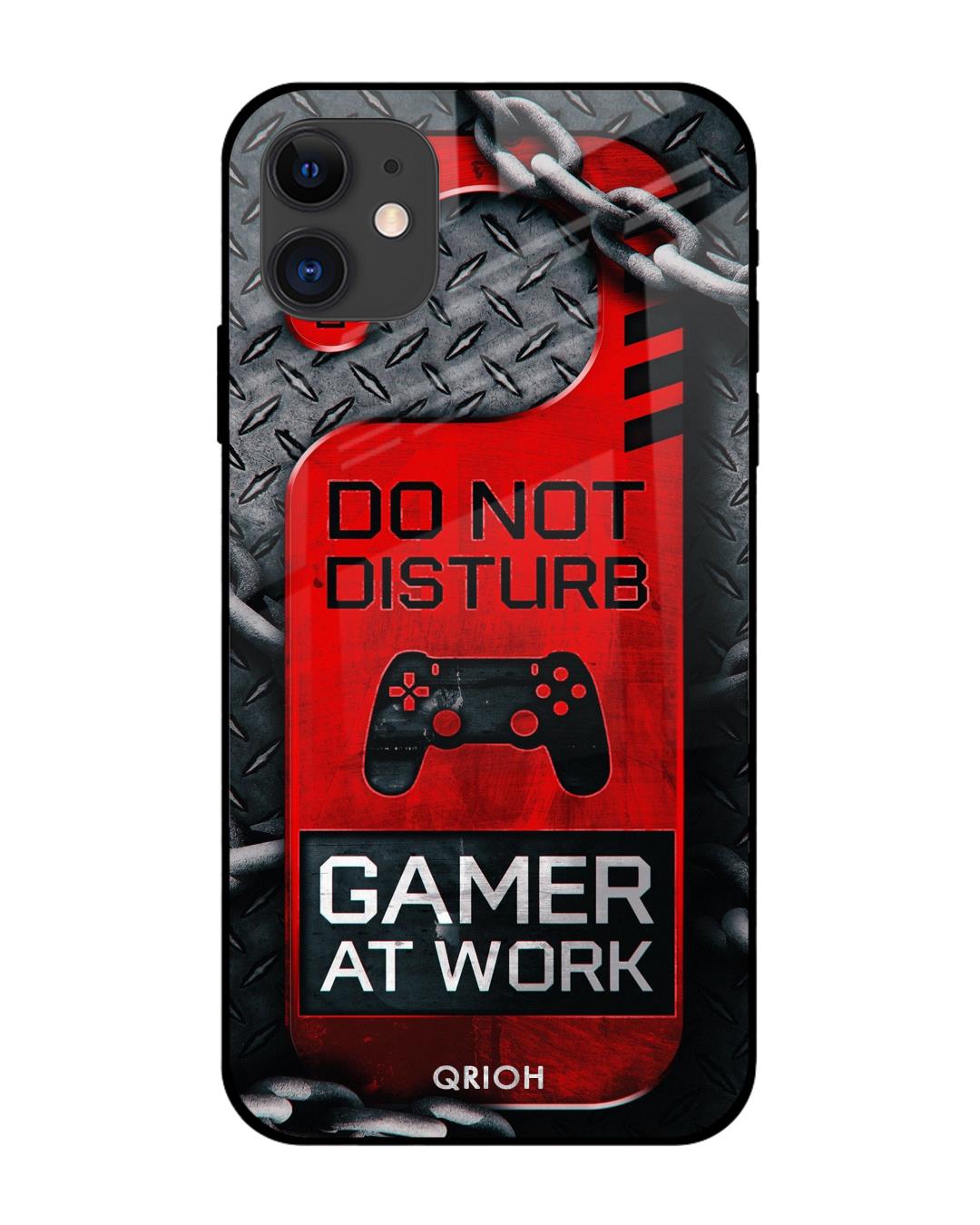 Buy Do Not Disturb Typography Premium Glass Cover For iPhone 12 (Impact ...