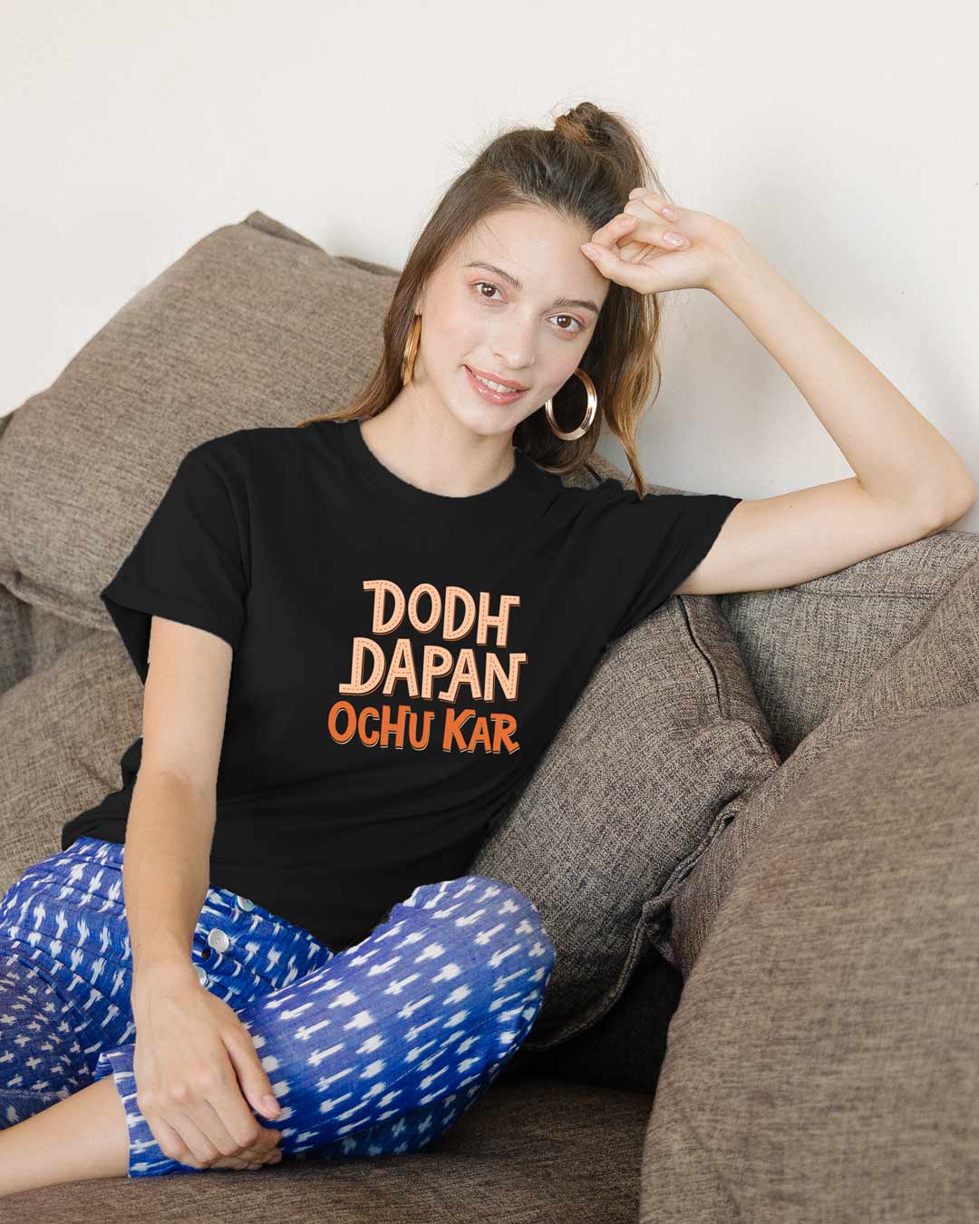Buy Dodh Dapan Boyfriend T-Shirt Online at Bewakoof