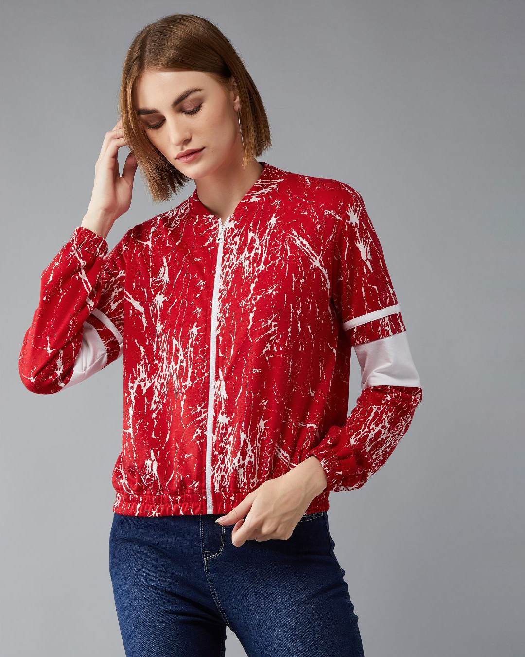 Buy DOLCE CRUDO Just Hold On Spill Jacket for Women Red Online at Bewakoof
