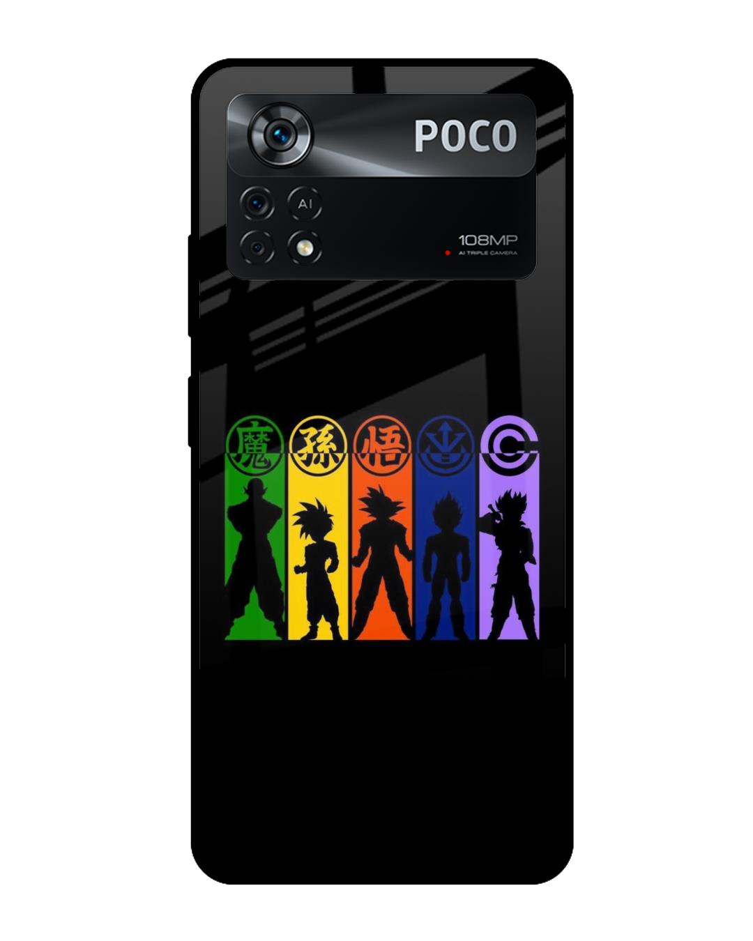 Buy Dragon Ball Z Silhouettes Premium Glass Case for Poco X4 Pro 5G ...
