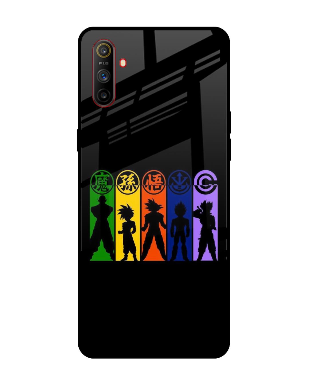 Buy Dragon Ball Z Silhouettes Premium Glass Case for Realme C3 (Shock ...