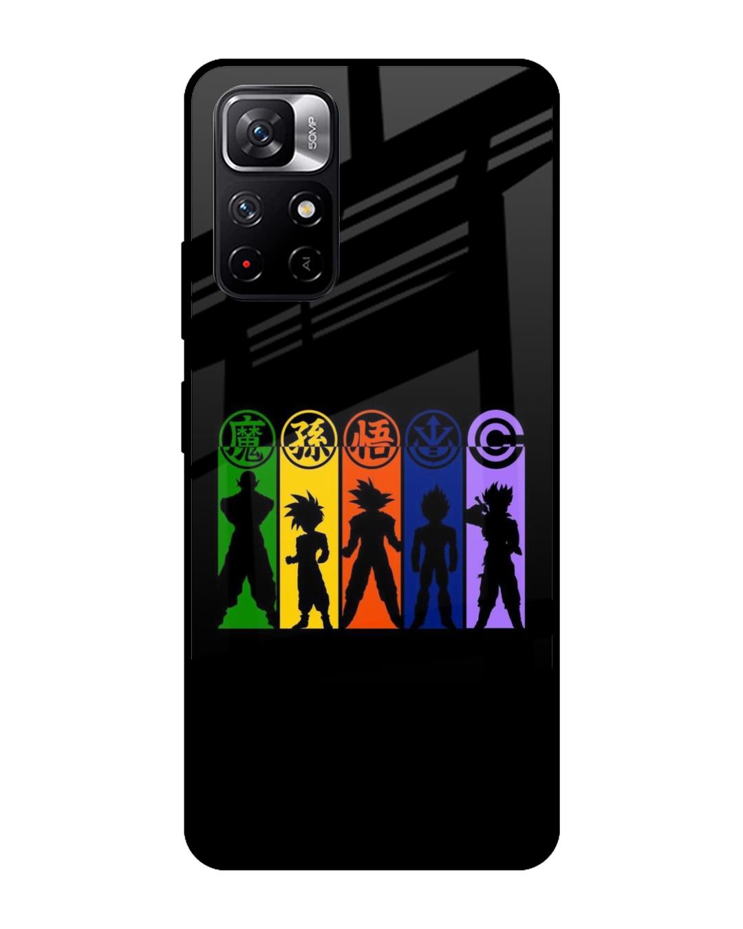 Buy Dragon Ball Z Silhouettes Premium Glass Case for Redmi Note 11T 5G ...