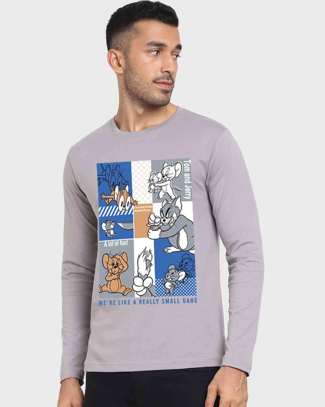 Buy Men's Grey Dynamic Duo Graphic Printed T-shirt Online at Bewakoof