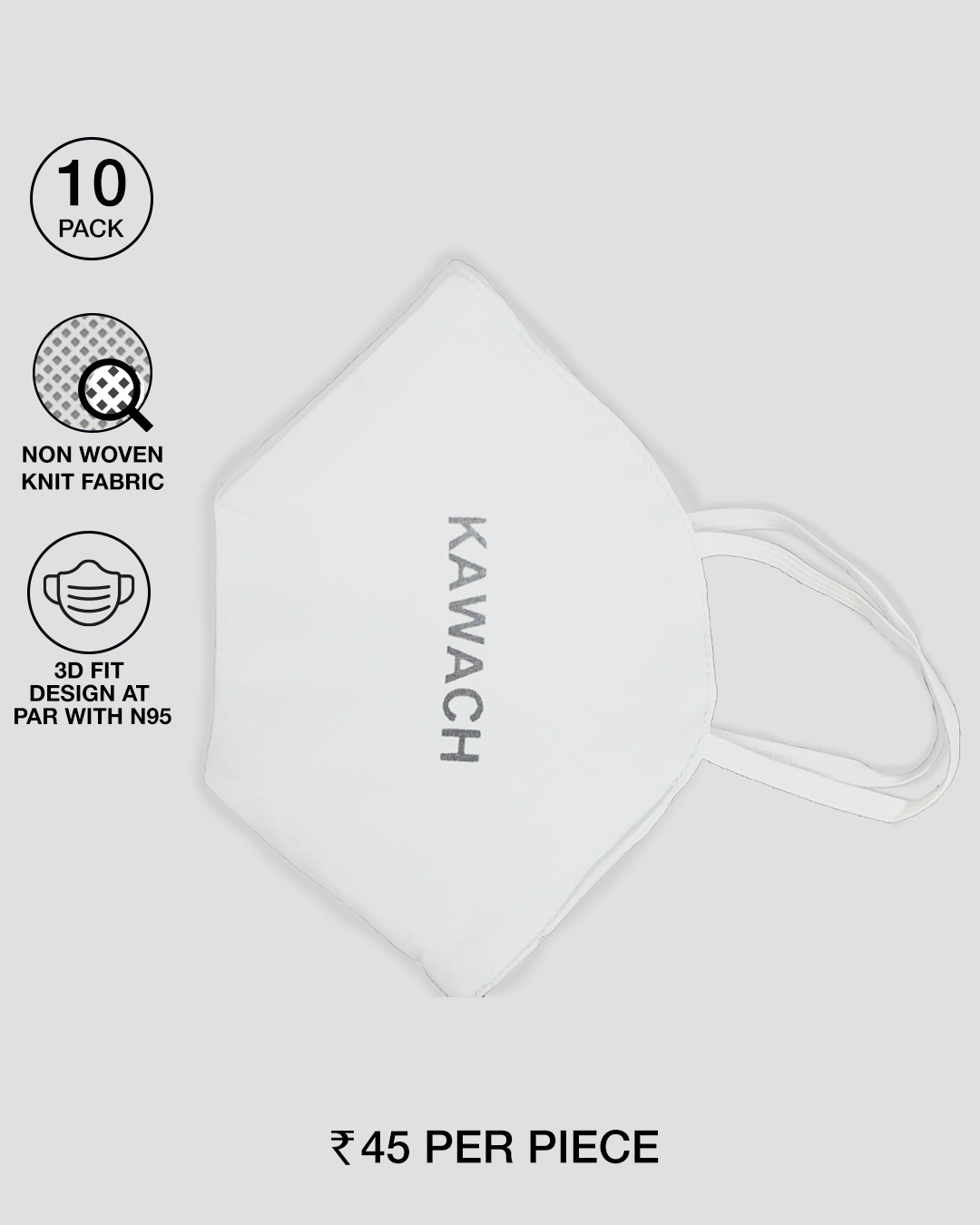 Buy E-Tex Kawach Mask - Pack of 10 Online in India at Bewakoof