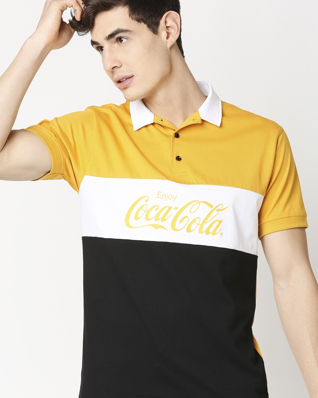 Buy Enjoy Coca-Cola Half Sleeves Polo T-Shirt Online at Bewakoof