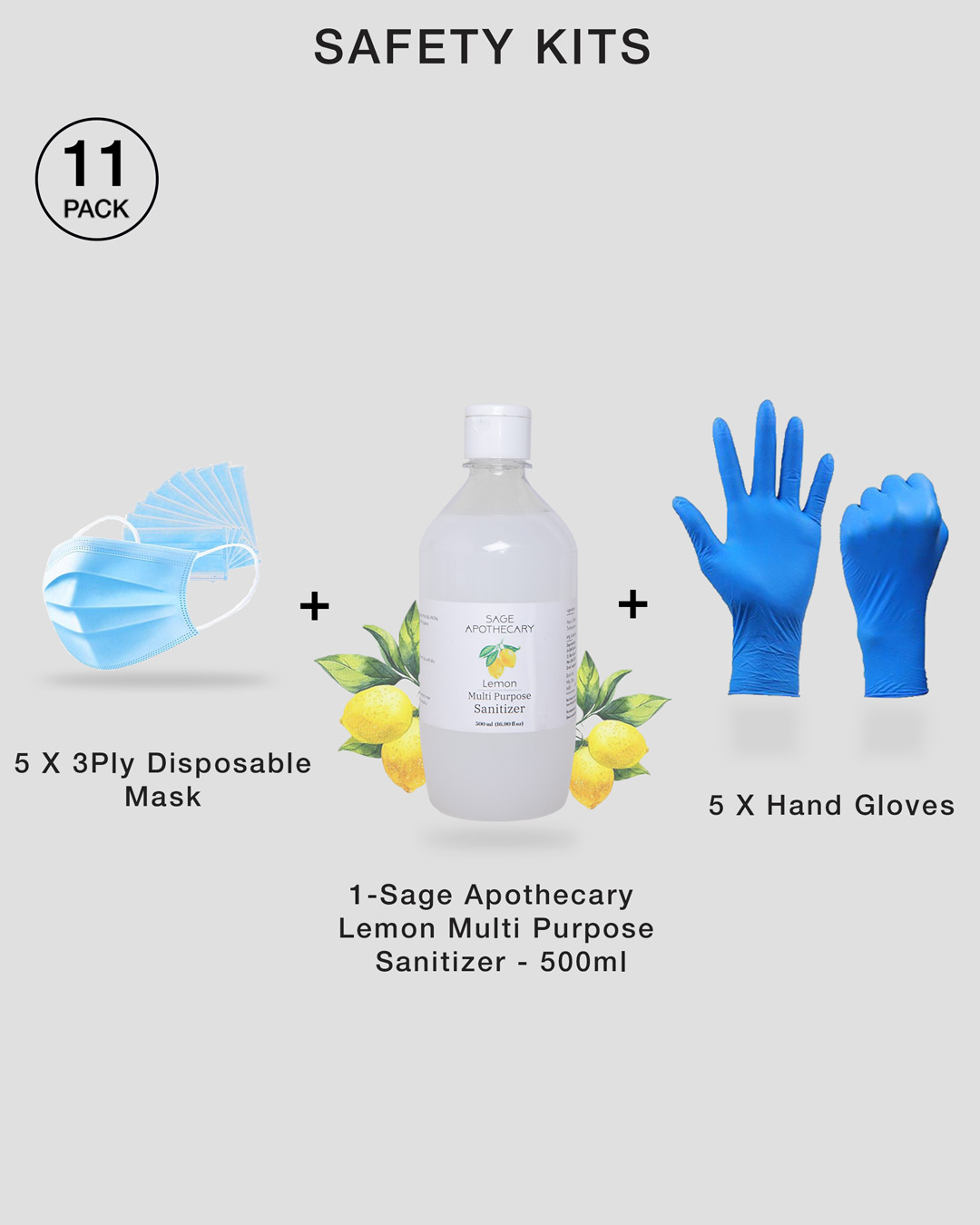 Buy Essential Combo Kit - (Surgical Mask , Sanitizer 500 ml & Hand ...
