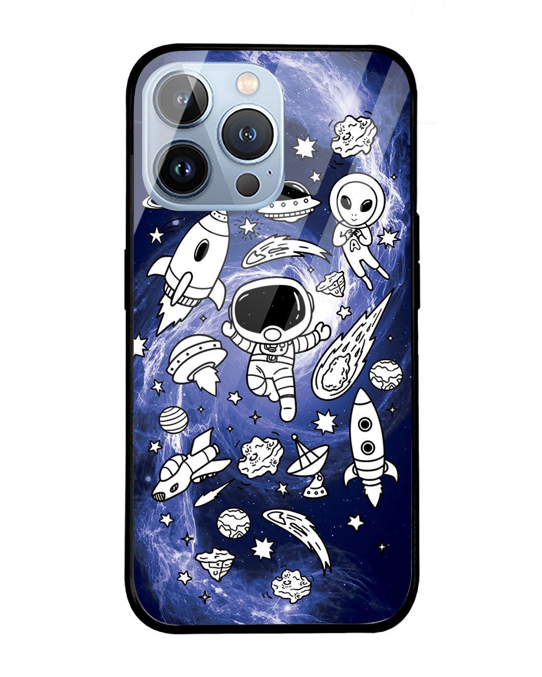 Buy Explore The Space Premium Glass Cover for Apple iPhone 13 Pro ...