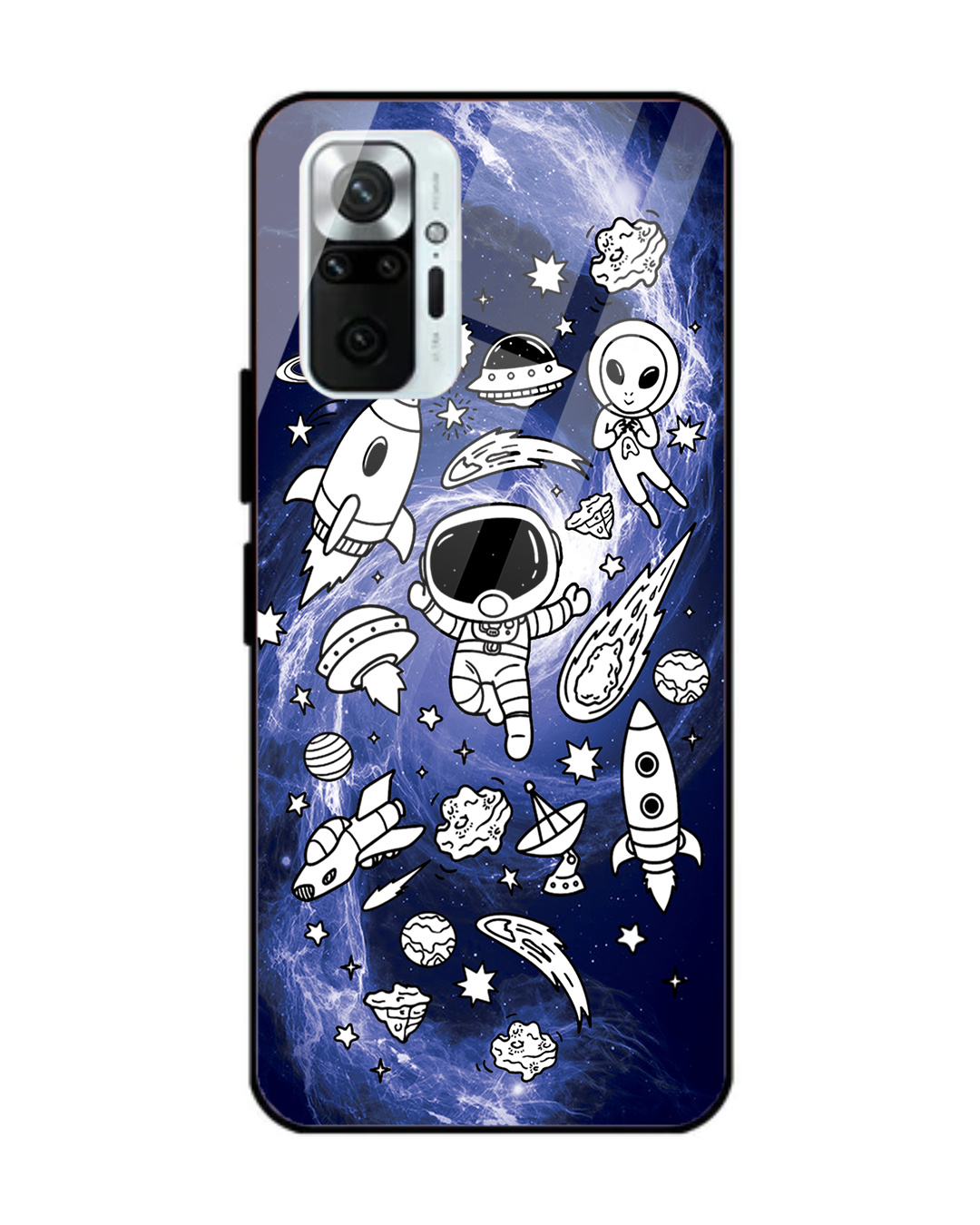 Buy Explore The Space Premium Glass Cover for Xiaomi Redmi Note 10S ...