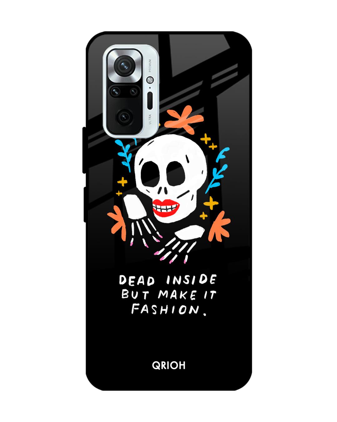 Buy Fashionable Skeleton Printed Premium Glass Cover For Xiaomi Redmi ...