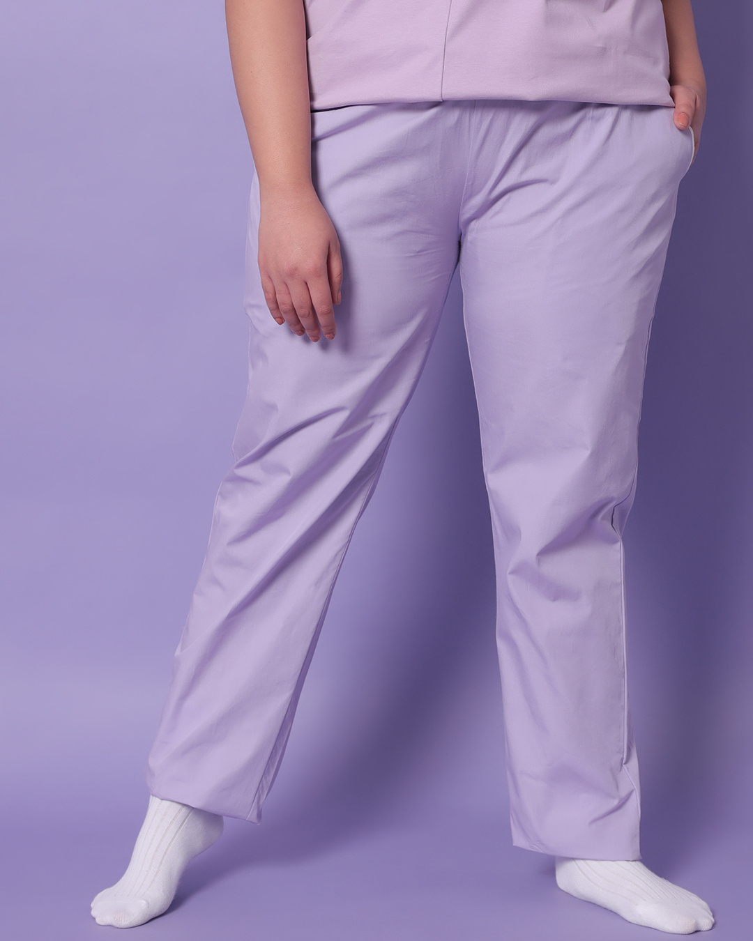 Buy Feel Good Lilac Plus Size Pyjamas Online in India at Bewakoof