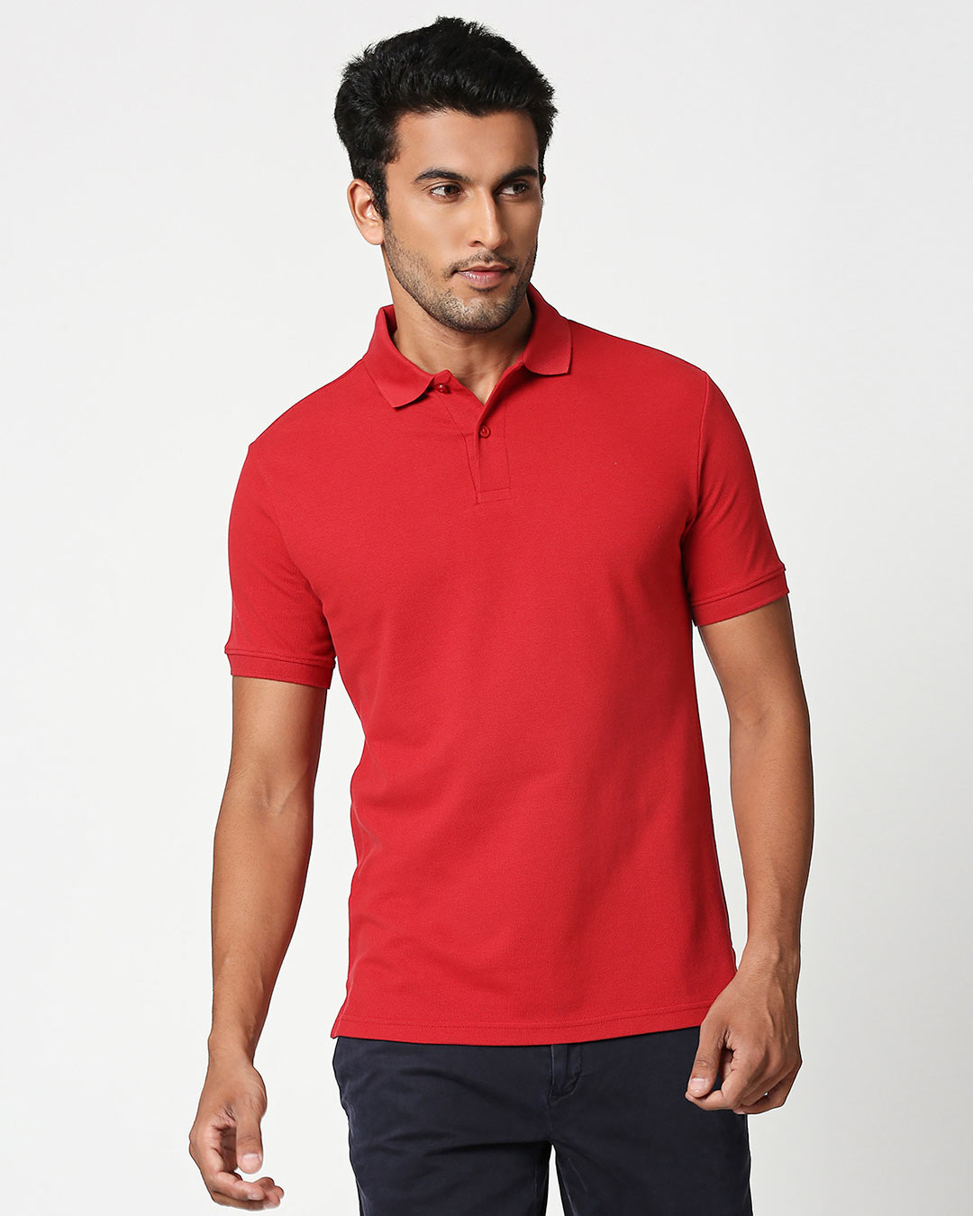 Buy Men's Red Polo T-shirt Online at Bewakoof