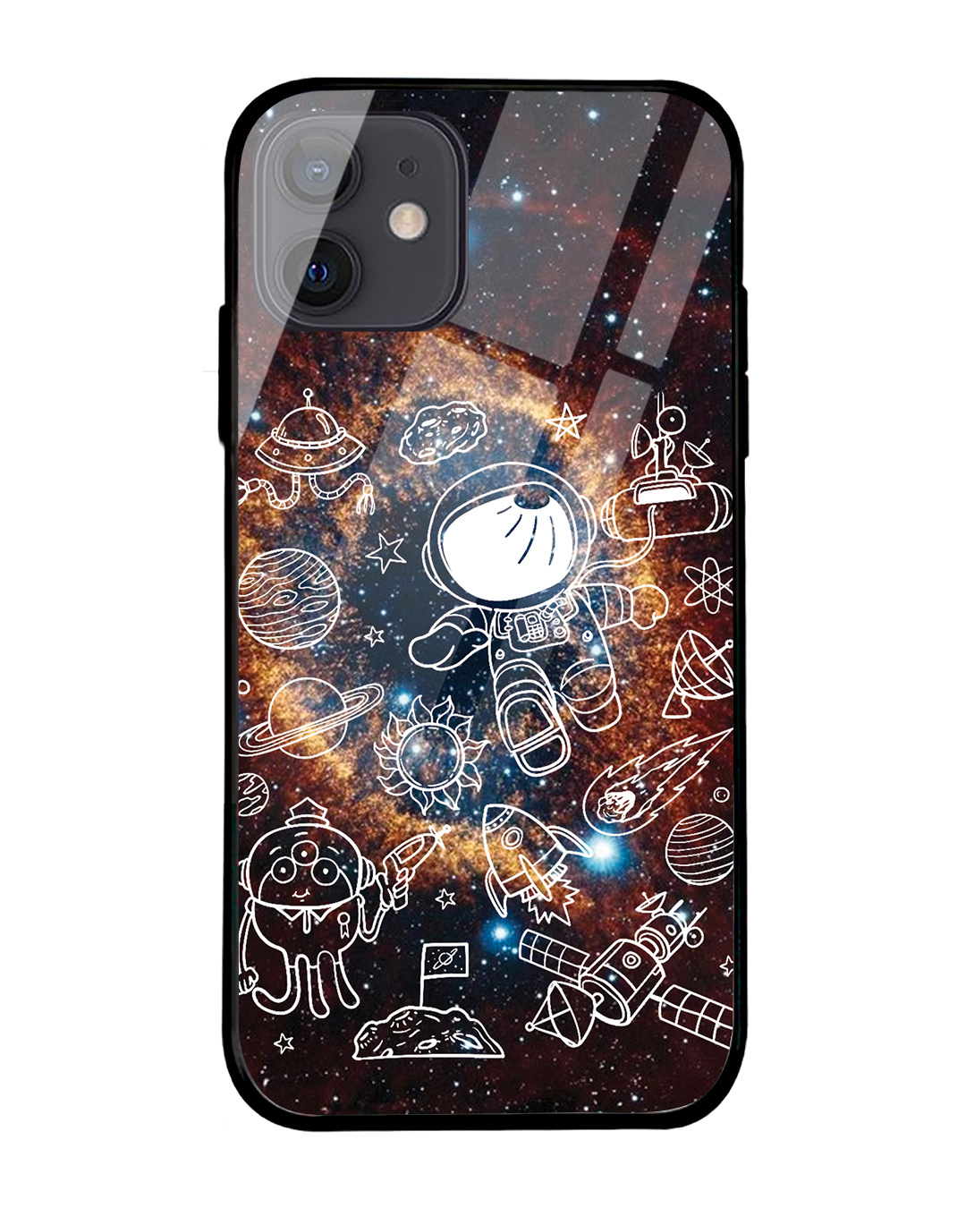 Buy Float In Space Premium Glass Cover for iPhone 12 Online in India at ...