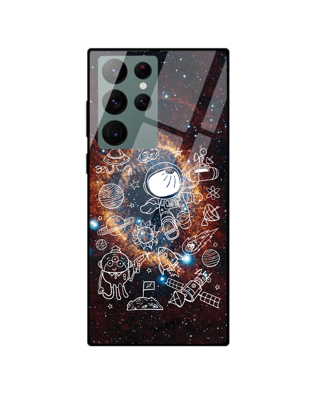 Buy Float In Space Premium Glass Cover for Samsung Galaxy S22 Ultra 5G ...