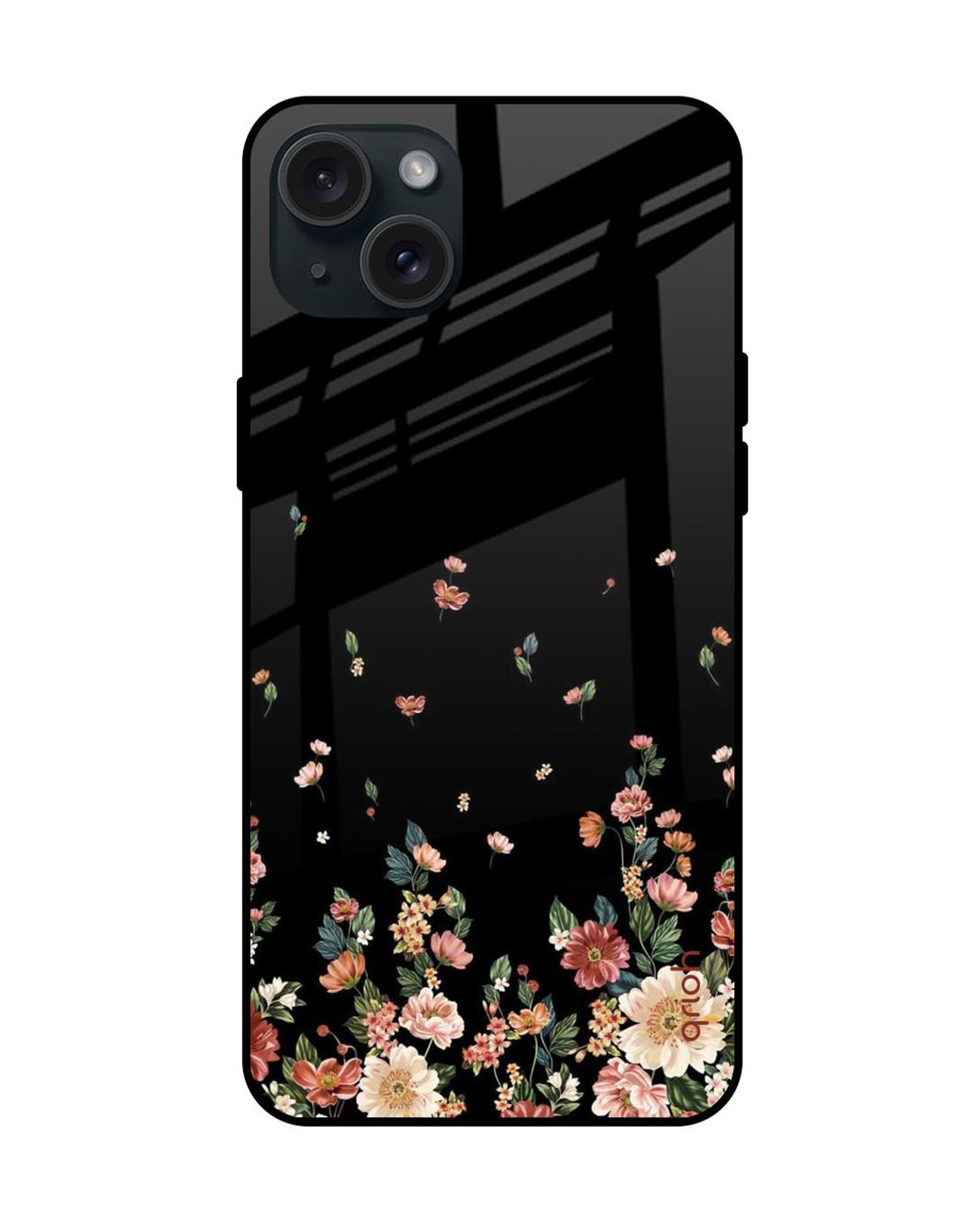 Buy Floating Floral Print Premium Glass Case for Apple iPhone 15 Plus ...