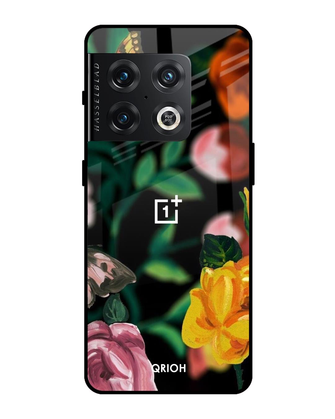 Buy Floral Printed Premium Glass Cover For OnePlus 10 Pro 5G (Impact ...