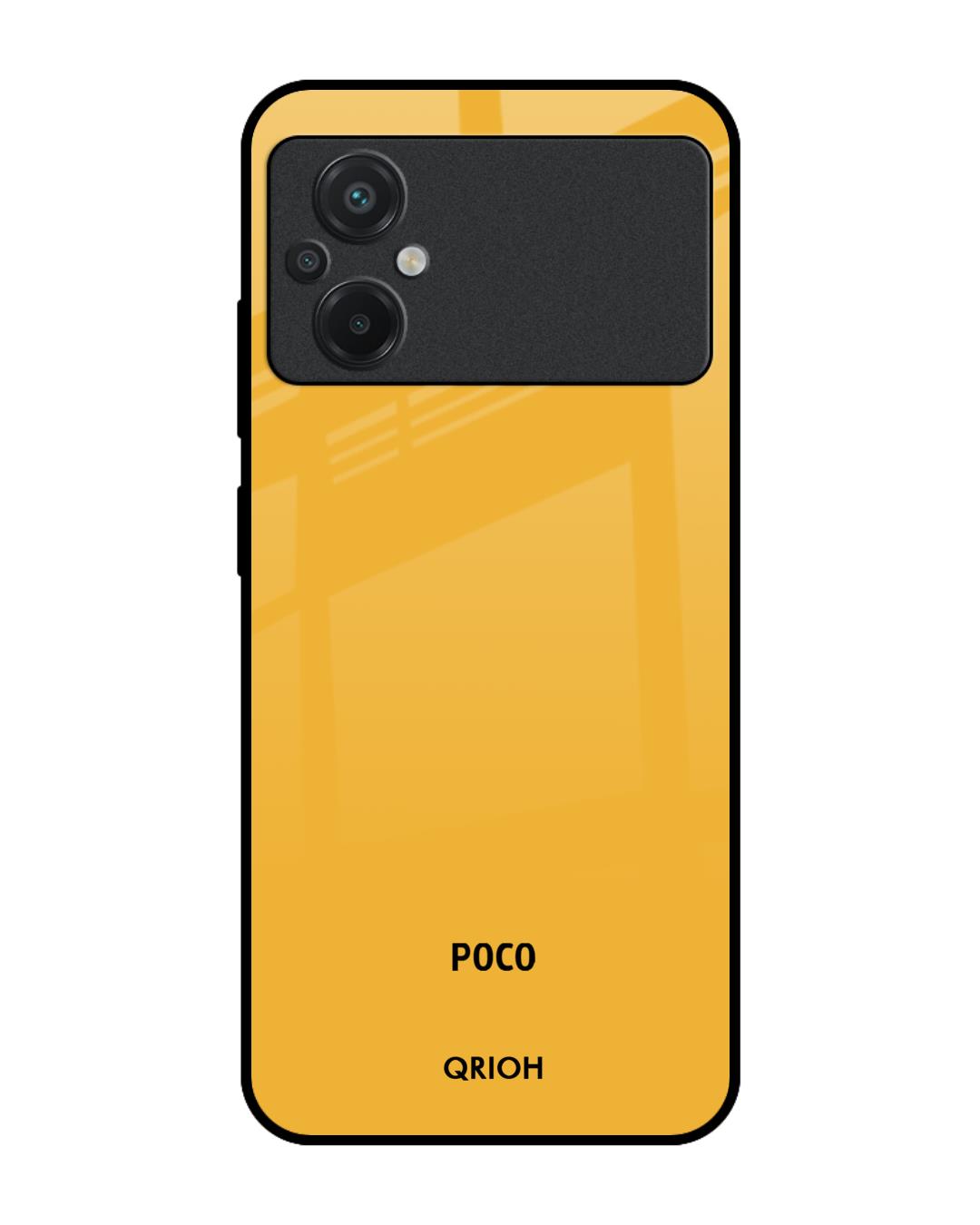 Buy Fluorescent Yellow Premium Glass Case for Poco M5 (Shock Proof ...