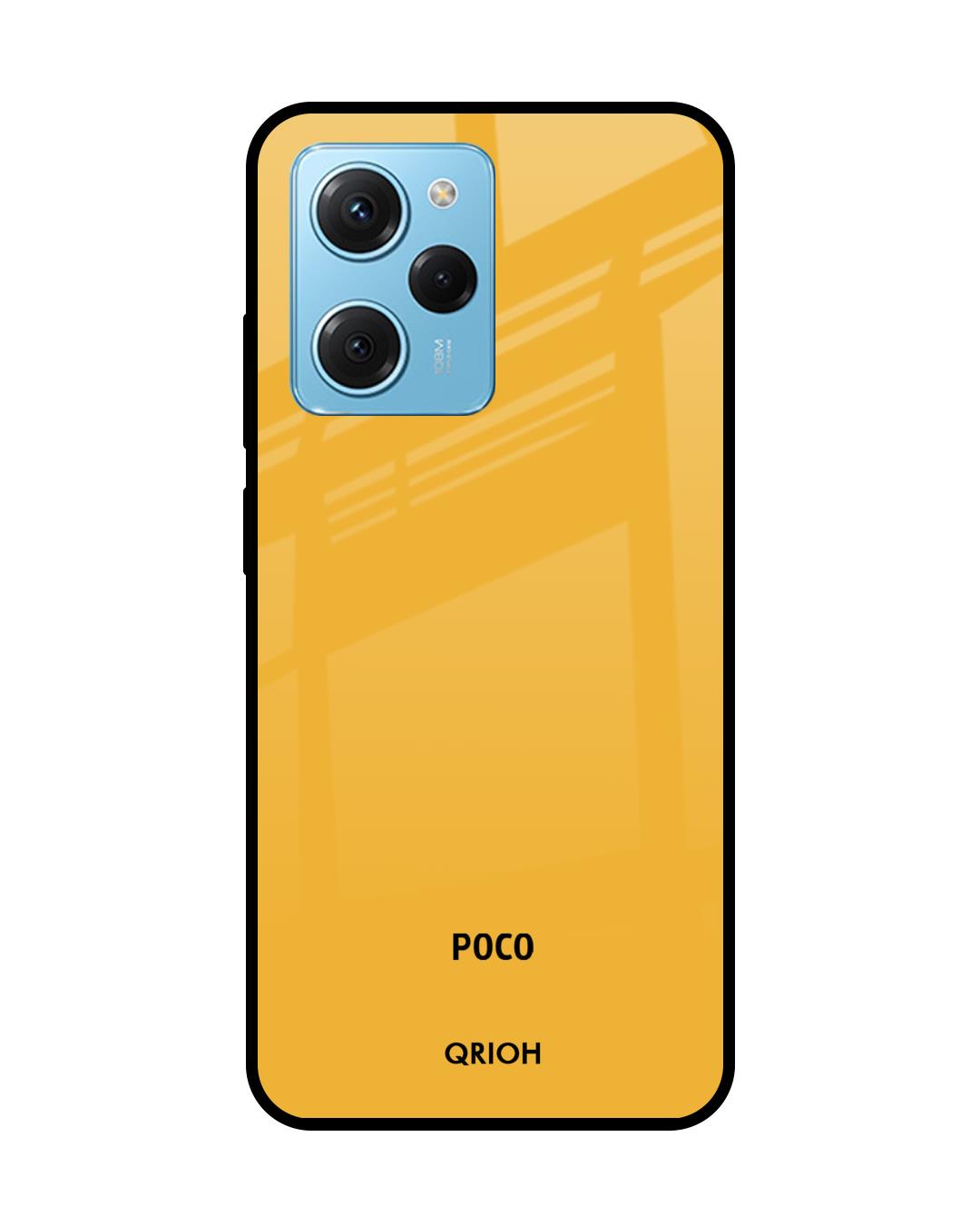Buy Fluorescent Yellow Premium Glass Case for Poco X5 Pro 5G (Shock ...