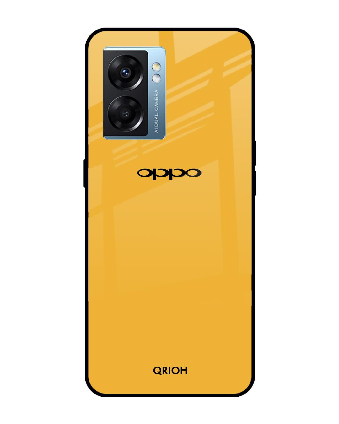 Buy Fluorescent Yellow Premium Glass Cover for Oppo K10 5G (Shockproof ...