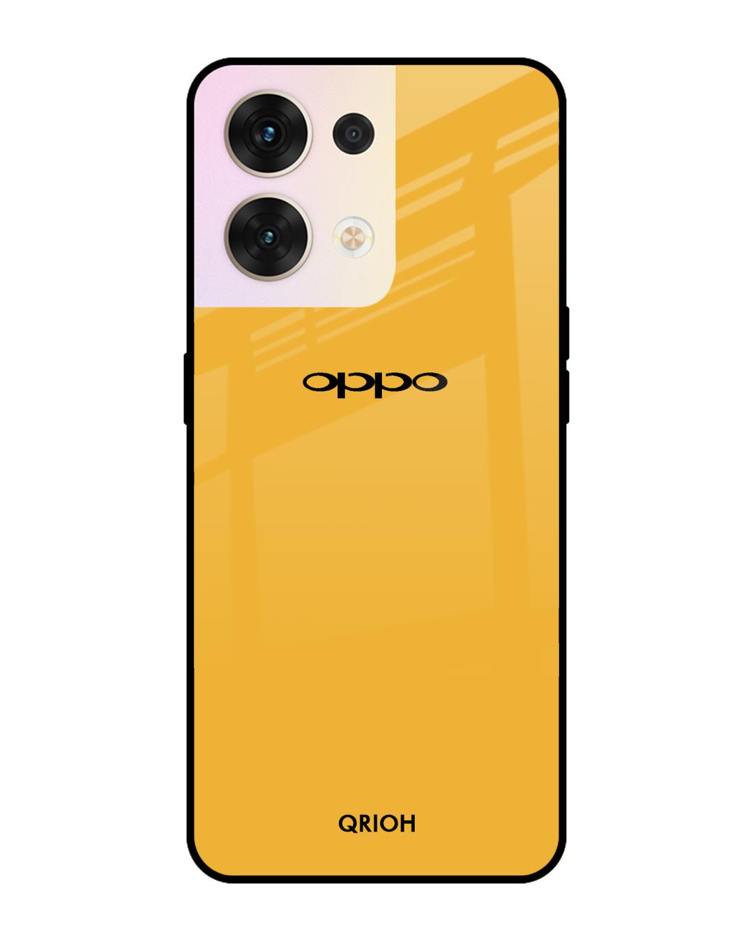 Buy Fluorescent Yellow Premium Glass Cover for Oppo Reno8 5G ...
