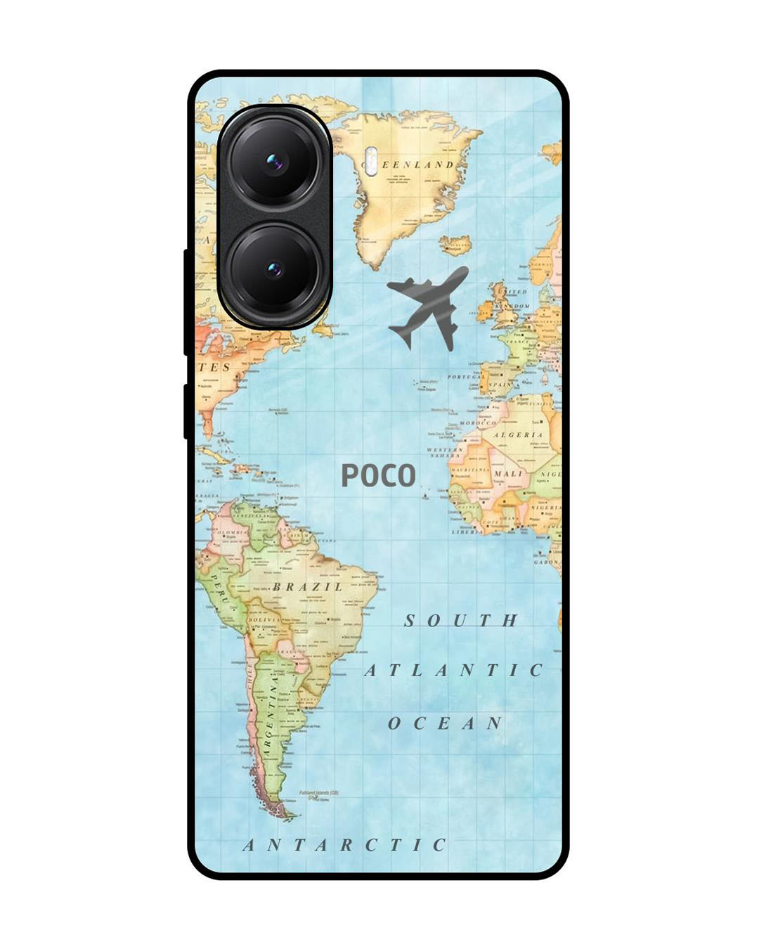 Buy Fly Around The World Premium Glass Cover for Poco X7 Pro(Shock ...