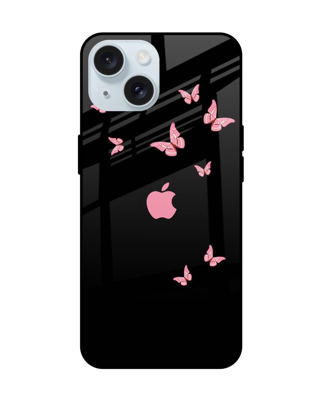 Buy Fly Butterfly Premium Glass Case for Apple iPhone 15(Shock Proof ...