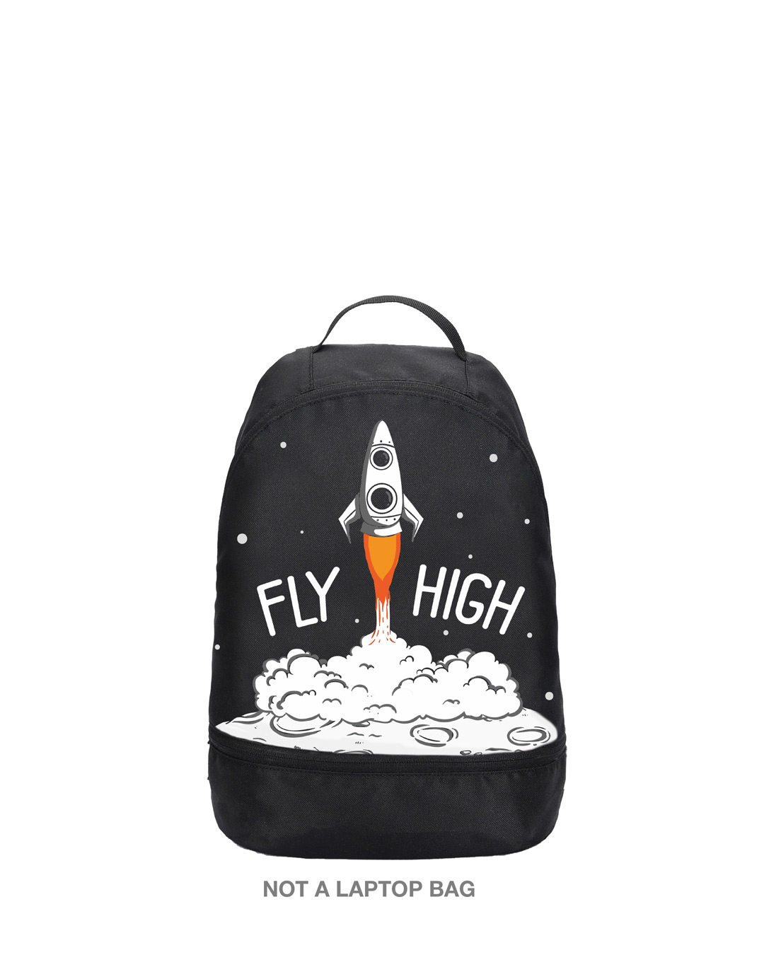Buy Fly High Rocket Printed Small Backpack Black Online in India at ...