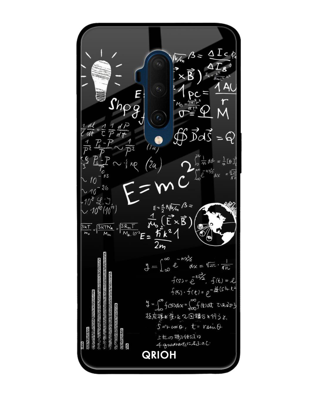 Buy Funny Math Premium Glass Case for OnePlus 7T Pro (Shock Proof ...