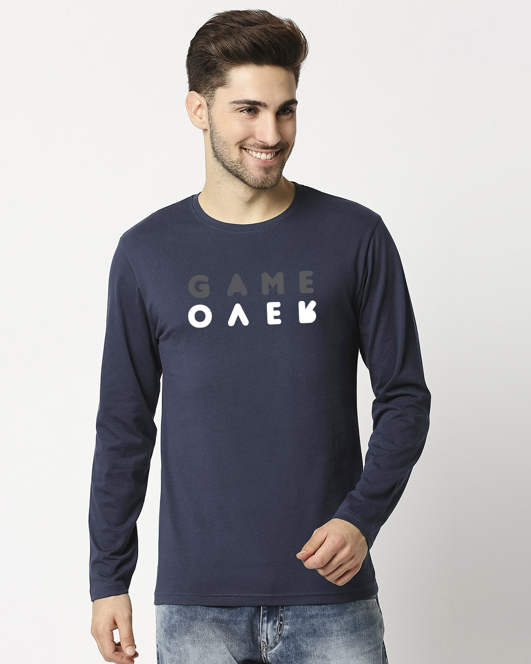 Buy Game Over Minimal Full Sleeve T-Shirt Online at Bewakoof