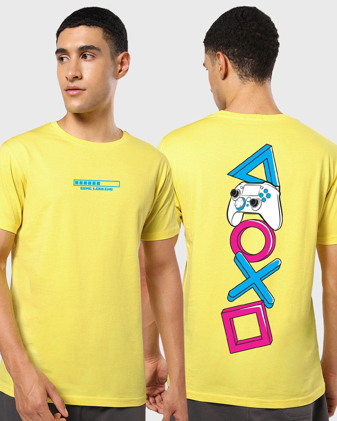 Buy Men's Yellow Gamer Loading Printed T-shirt Online at Bewakoof
