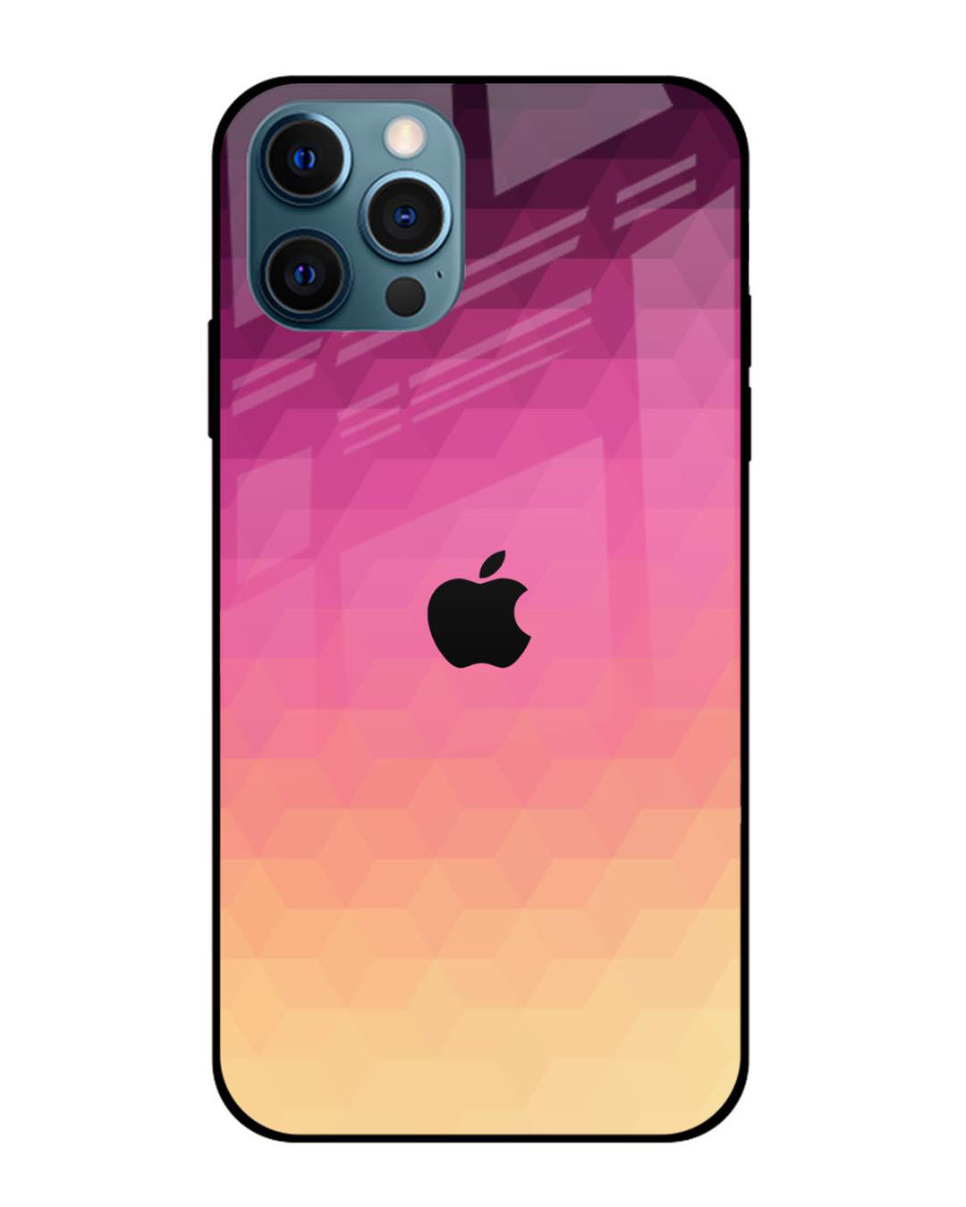 Buy Geometric Pink Diamond Premium Glass Case for Apple iPhone 12 Pro ...
