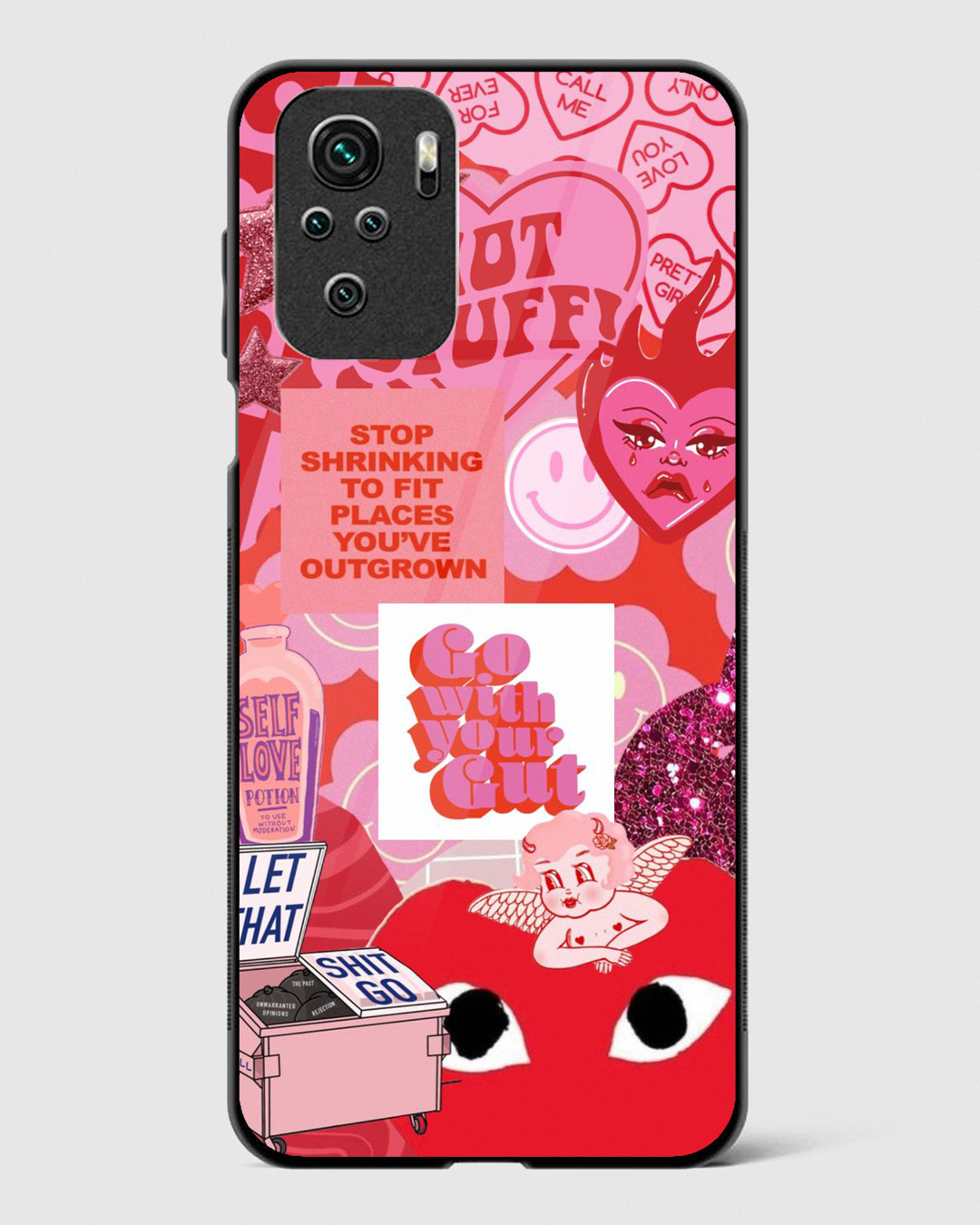 Buy Go With Your Gut Premium Glass Case for Xiaomi Redmi Note 10 Online ...