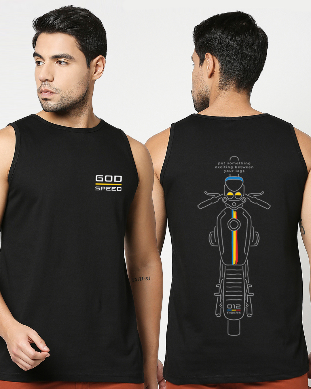 Buy Men's Black God Speed Vest for Men black Online at Bewakoof