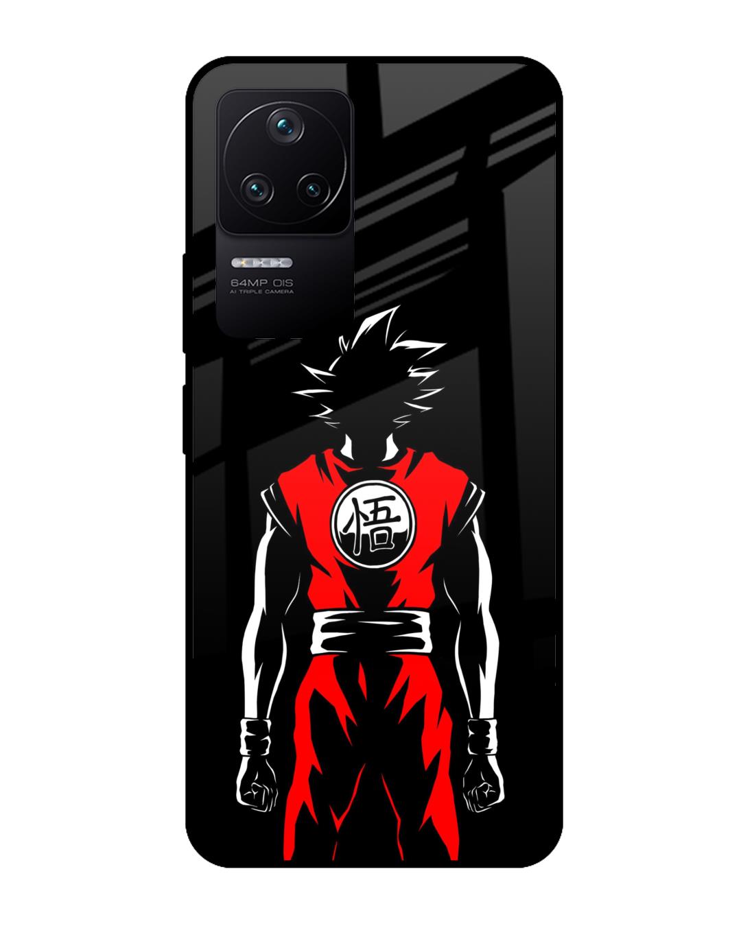 Buy Goku Back Art Premium Glass Case for Poco F4 5G(Shock Proof ...