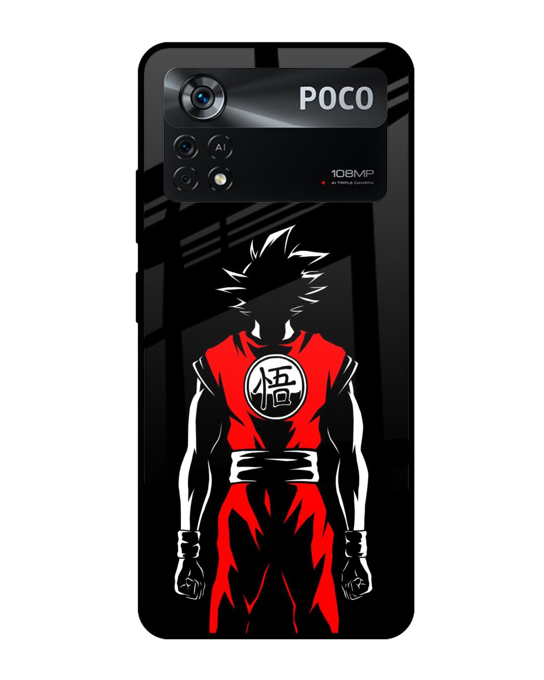 Buy Goku Back Art Premium Glass Case for Poco X4 Pro 5G(Shock Proof ...