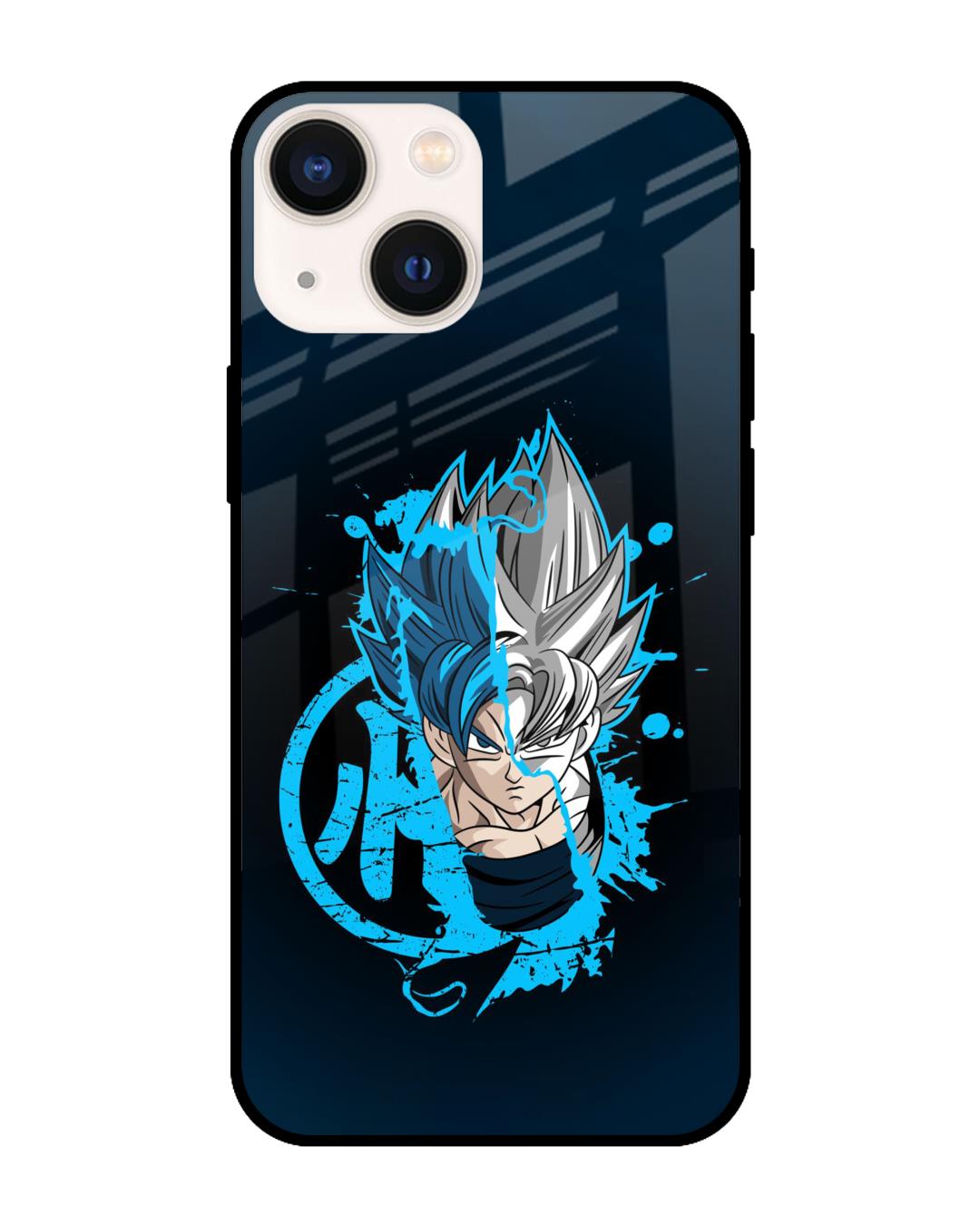 Buy Goku Brush Art Glass Case for Apple iPhone 14 Plus Online in India ...