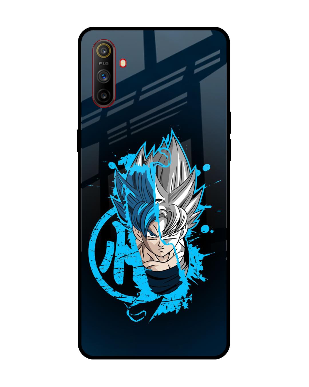 Buy Goku Brush Art Premium Glass Case for Realme C3 (Shock Proof ...