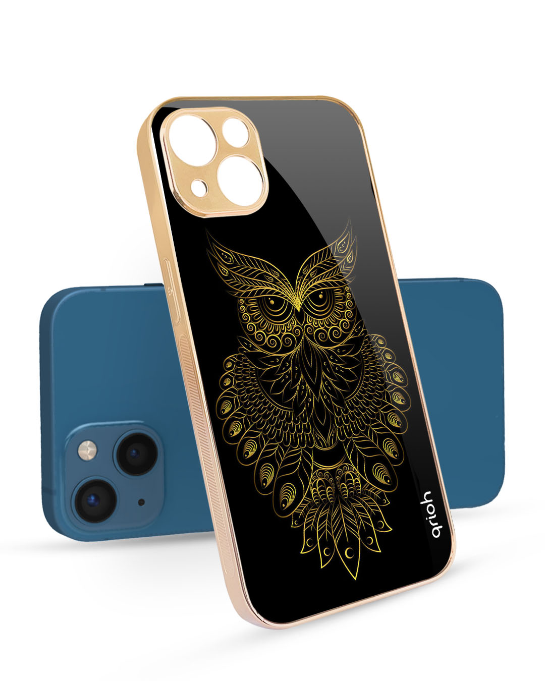 Buy Golden Owl Copper Metallic Gold Premium Glass Case for Apple iPhone ...