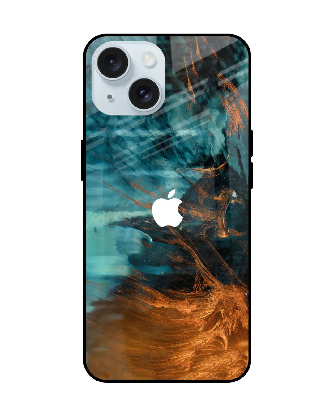 Buy Golden Splash Premium Glass Case for Apple iPhone 15(Shock Proof ...