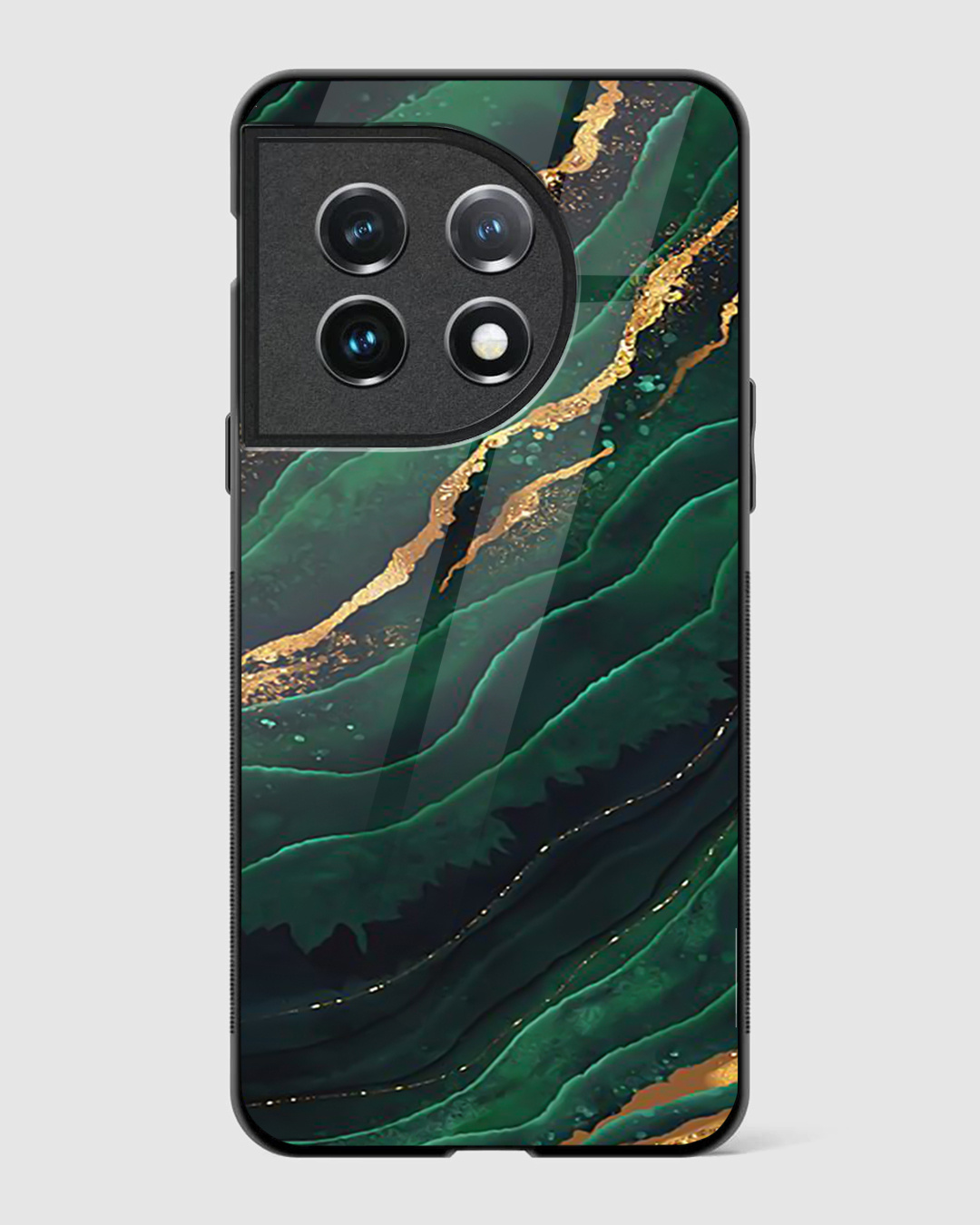 Buy Green Emerald Premium Glass Case for OnePlus 11R 5G Online in India ...