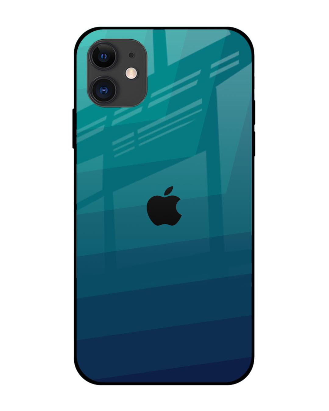 Buy Green Triangle Pattern Premium Glass Case for Apple iPhone 12 Mini ...