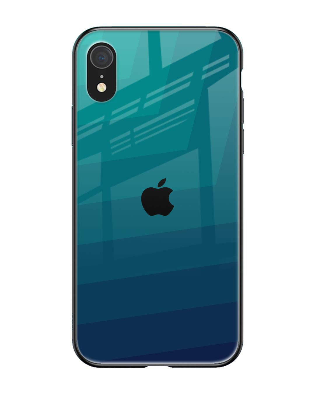 Buy Green Triangle Pattern Premium Glass Case for Apple iPhone XR ...