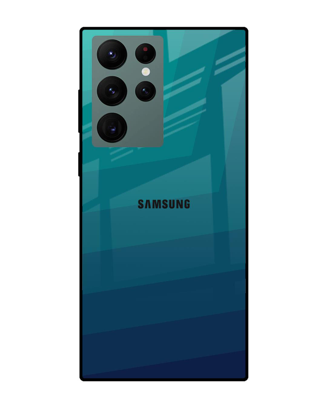 Buy Green Triangle Pattern Premium Glass Case for Samsung Galaxy S22 ...