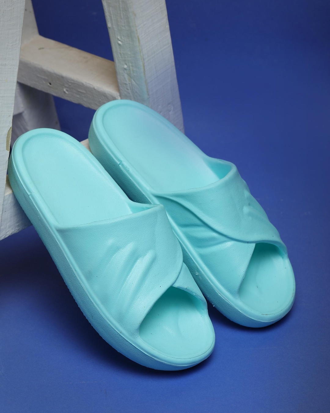 Buy Greentech Women's Sea Green Sliders Online in India at Bewakoof