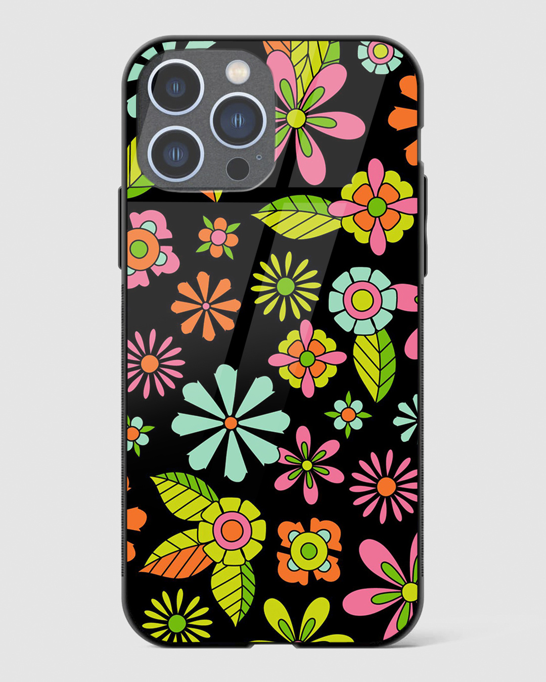 Buy Groovy Hippie Floral Premium Glass Case for Apple iPhone 13 Pro Max Online in India at Bewakoof