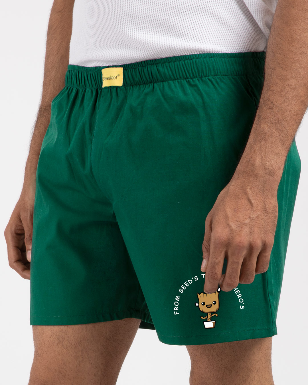 Buy Growing Groot Sustainability Men's Boxer Online in India at Bewakoof