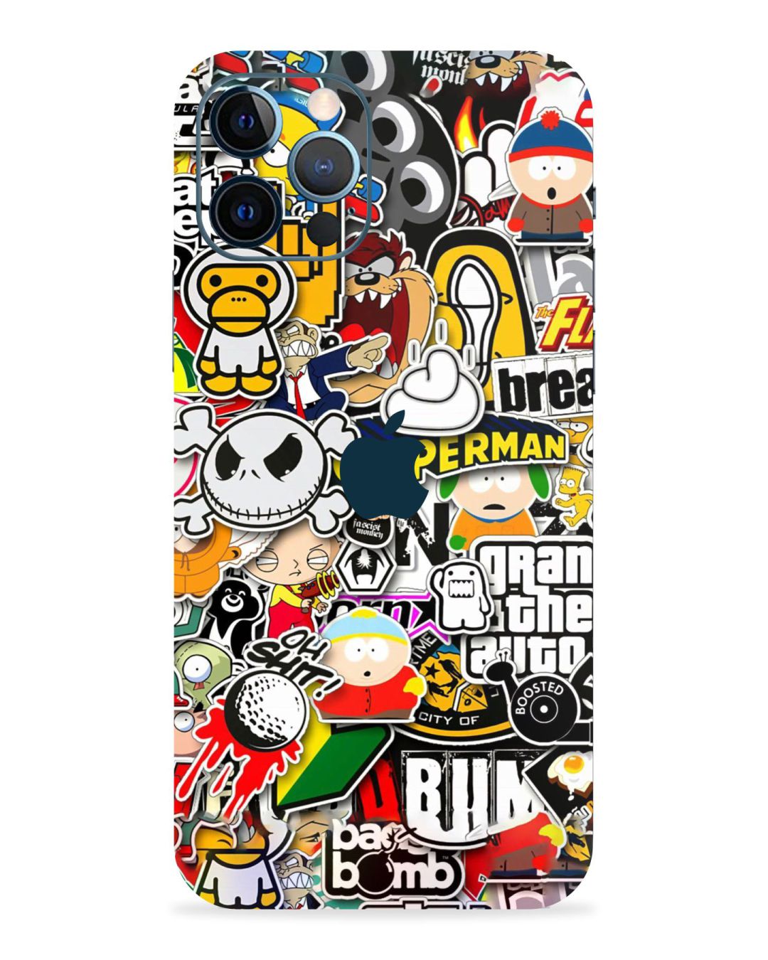 Buy Multicolor GTA Printed Mobile Skin for Apple iPhone 12 Pro Online ...