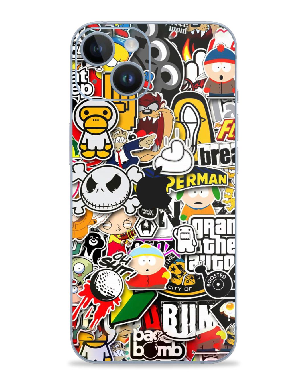 Buy Multicolor GTA Printed Mobile Skin for Apple iPhone 14 Plus Online ...