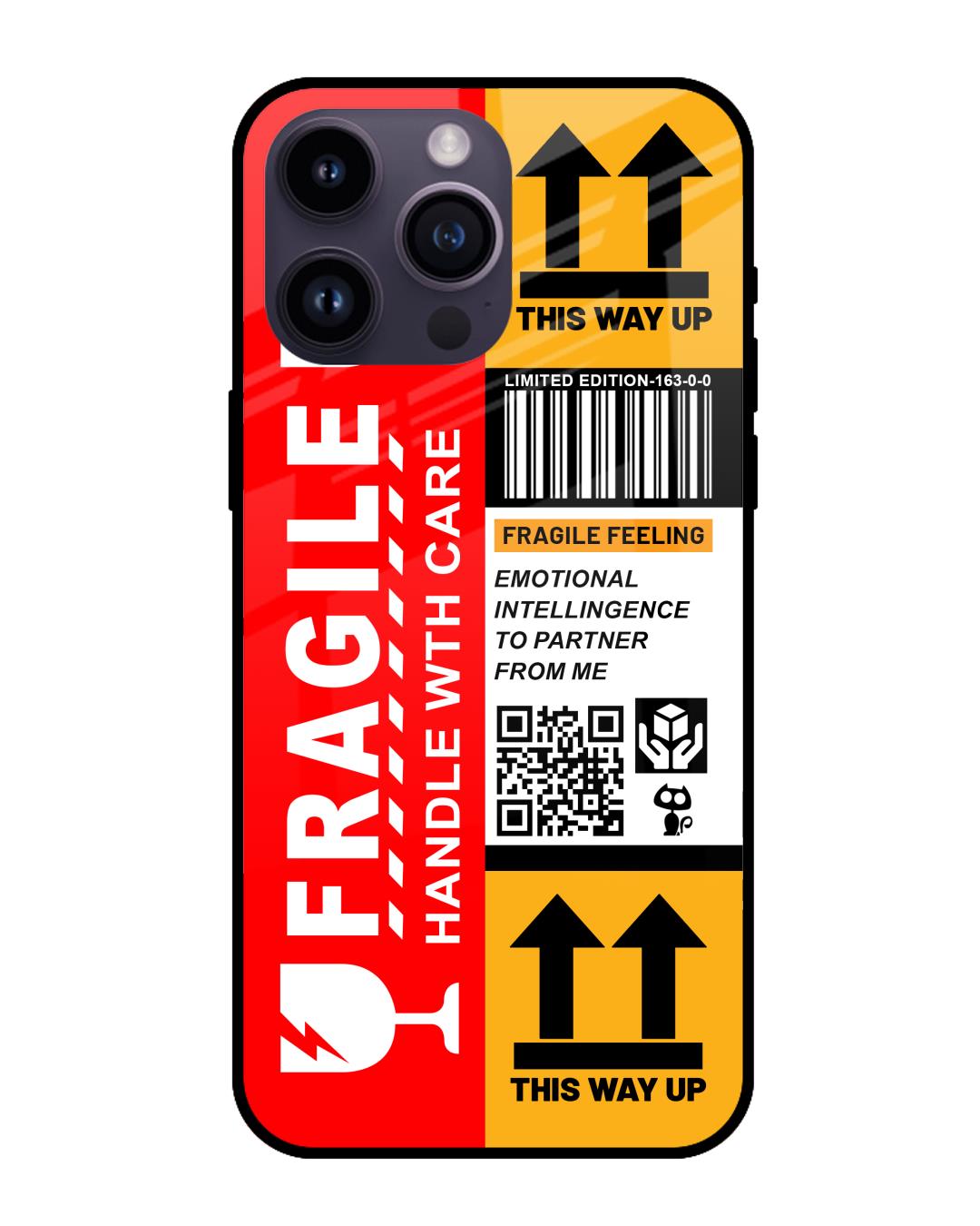 Buy Handle With Care Premium Glass Case for Apple iPhone 14 Pro Max ...